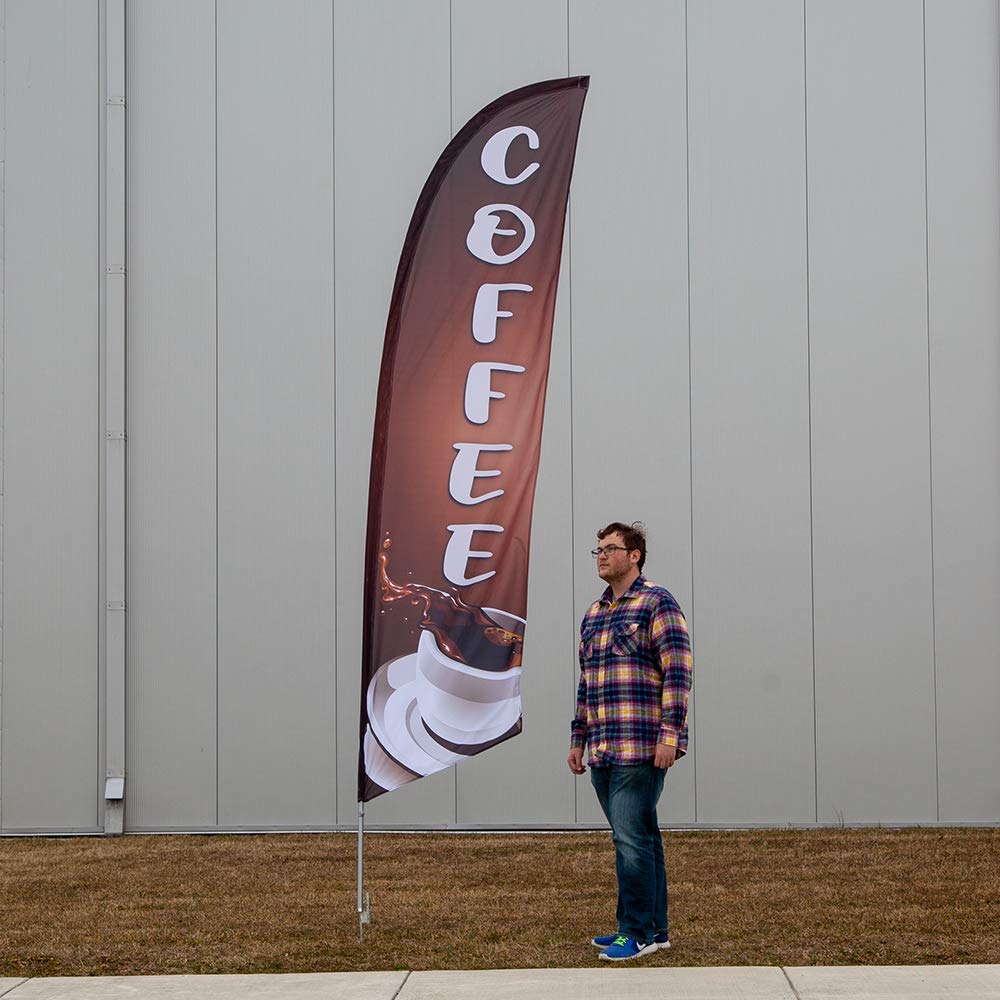 Custom high quality coffee flag - Cheap Custom Flags